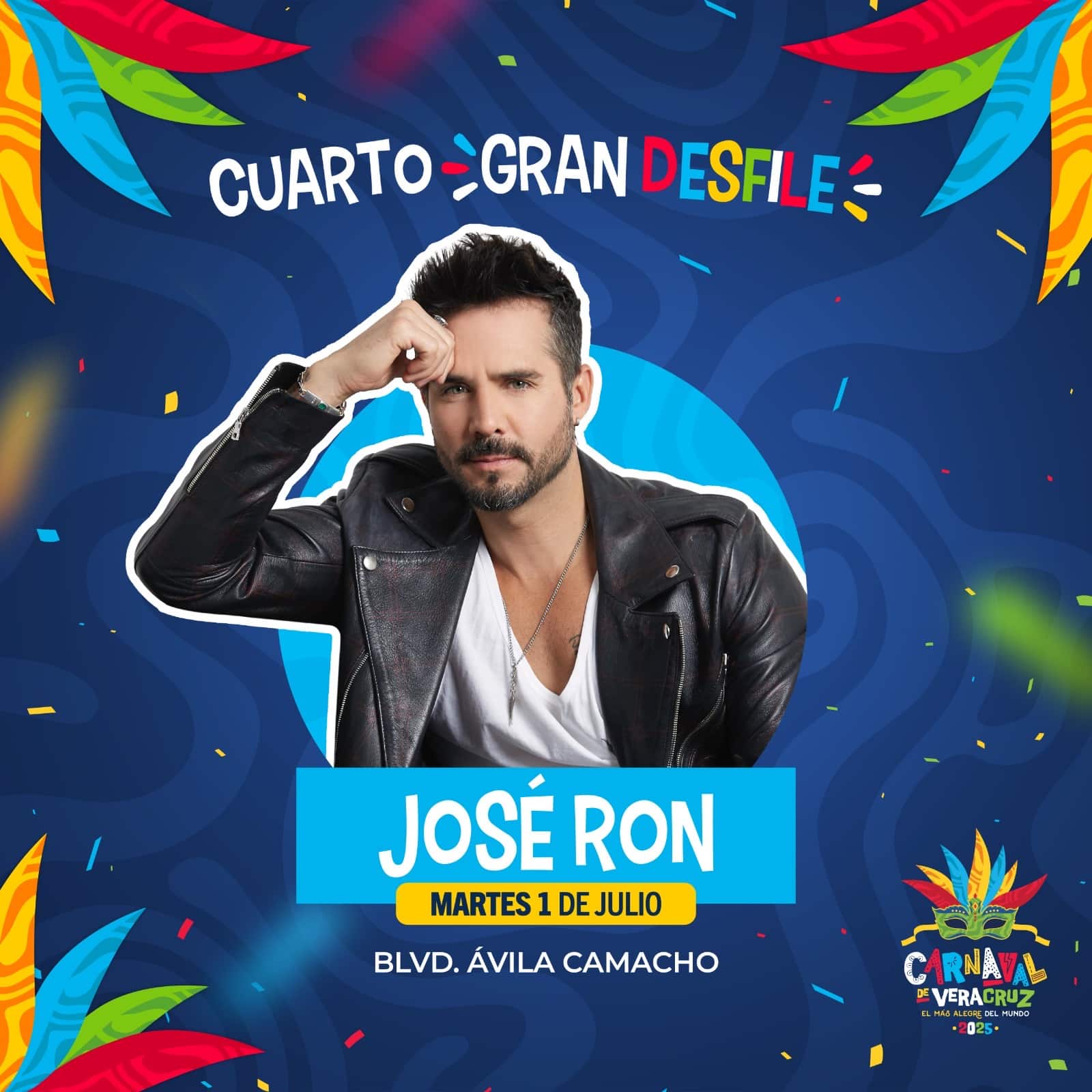 El actor José Ron en el Carnaval de Veracruz¨ - DR Veracruz